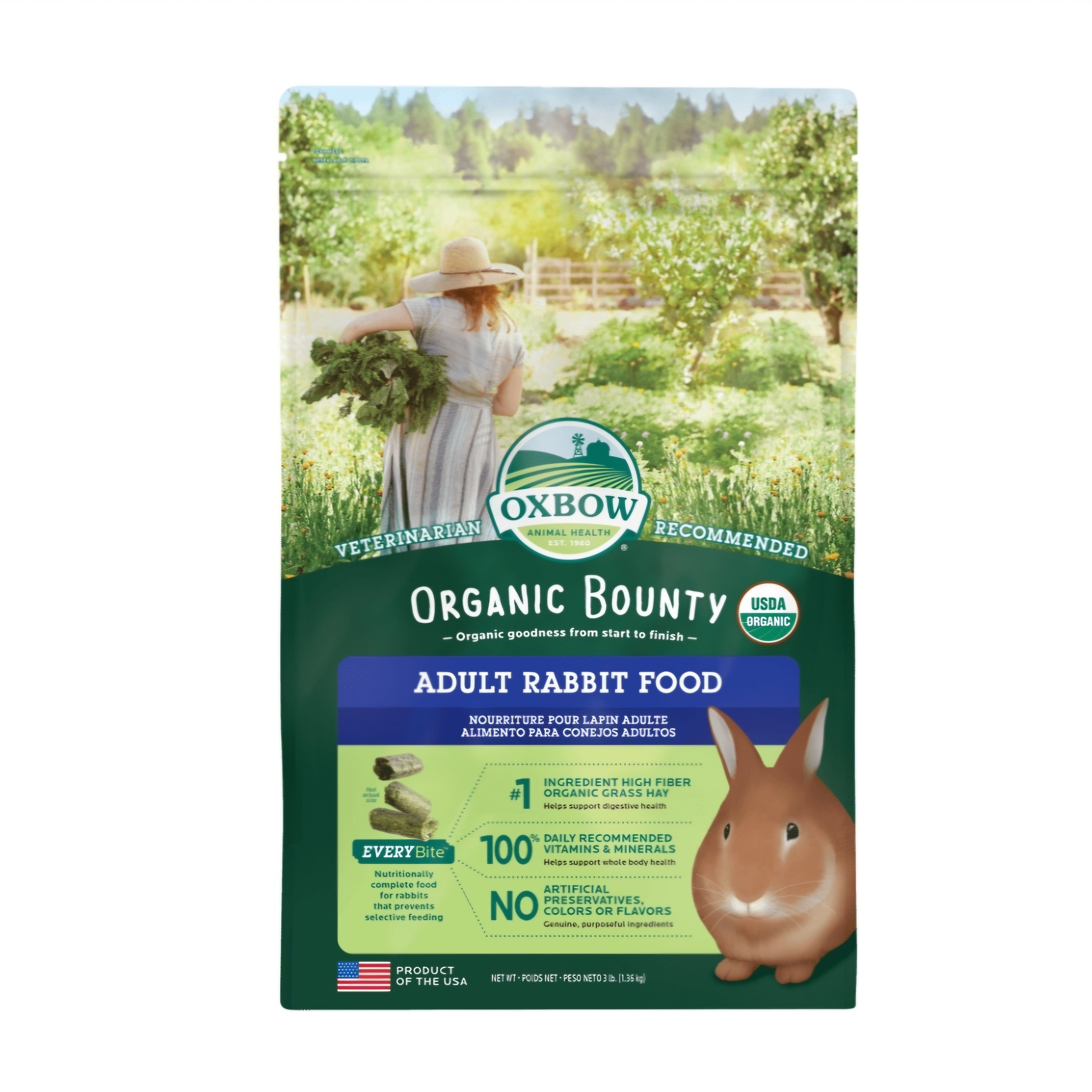 Oxbow Organic Bounty Adult Rabbit Food | House Rabbit Society